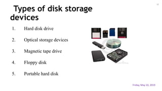 Disk storage - SlideShare by jayed hossain jibon | PPTX