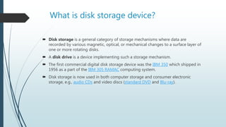 Disk storage devices | PPT