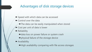 Disk storage devices | PPT