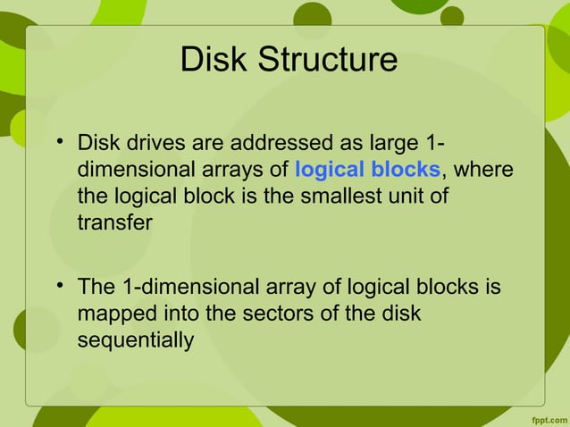Disk structure | PPT | Data Storage and Warehousing | Computing