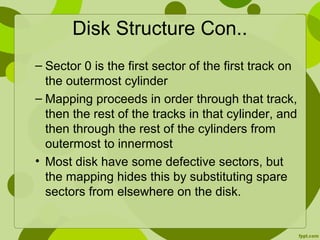 Disk structure | PPT | Data Storage and Warehousing | Computing