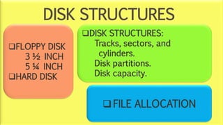 Disk structure & File Handling | PPT