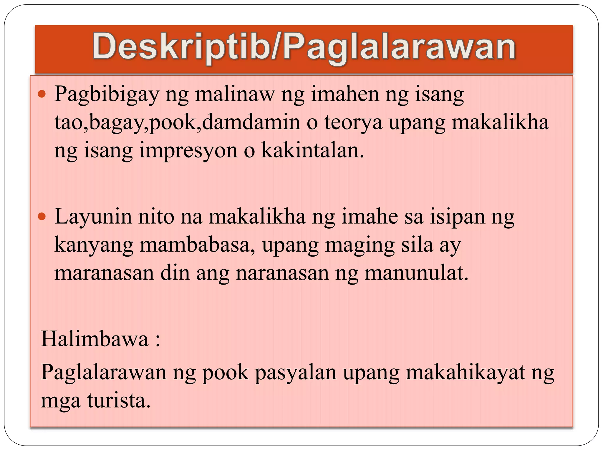 Diskurso sa Filipino | PPTX