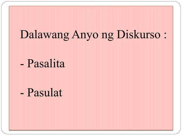 Diskurso sa Filipino | PPTX