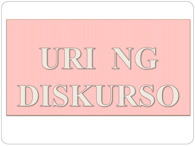 Diskurso sa Filipino | PPTX