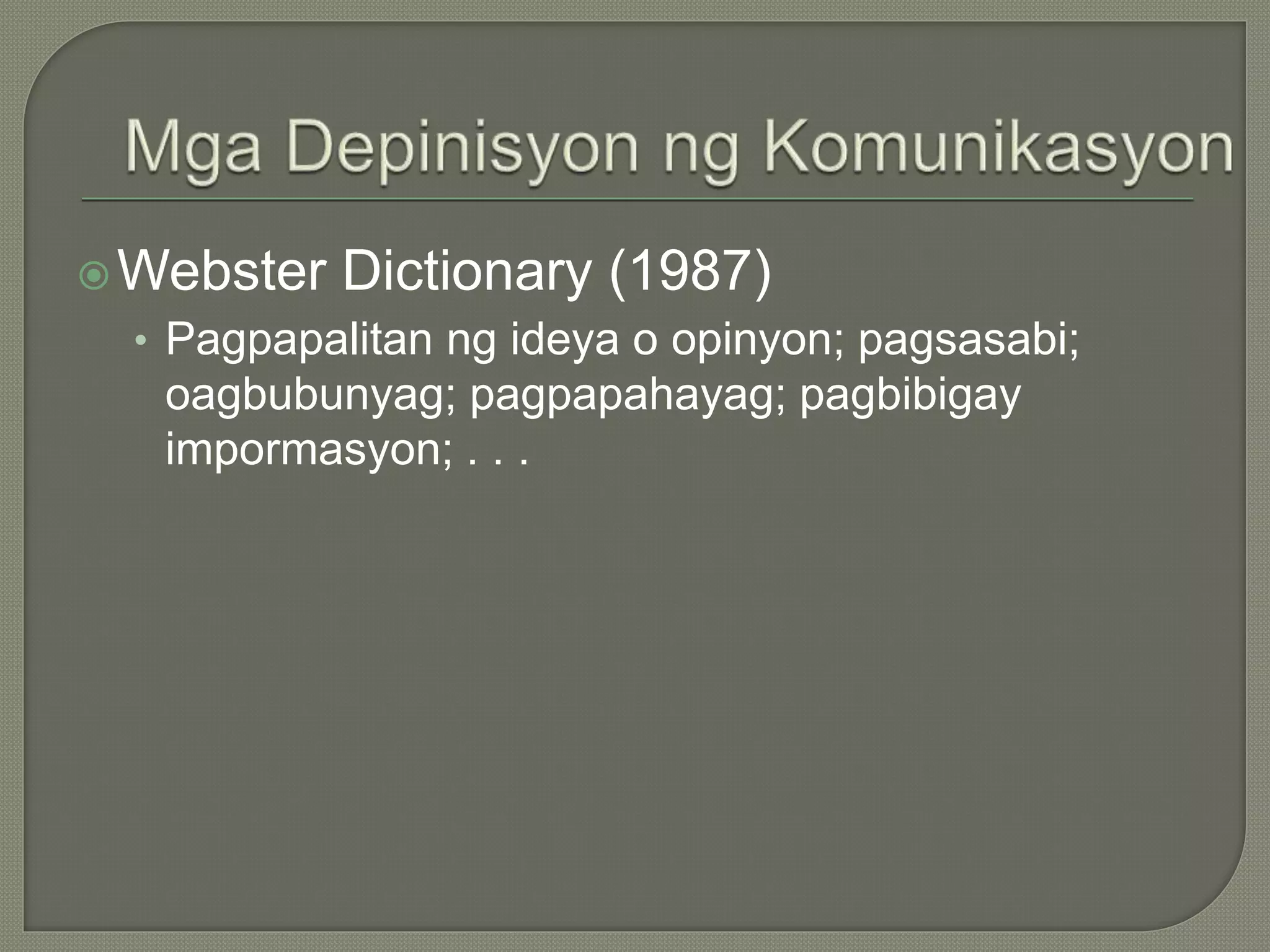 Diskurso at komunikasyon | PPTX