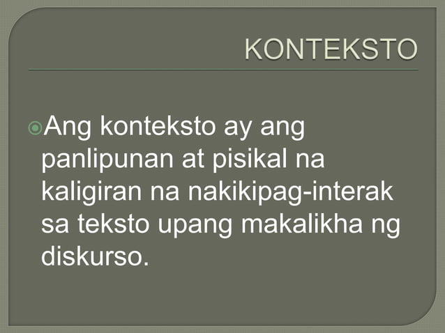 Diskurso at komunikasyon | PPTX