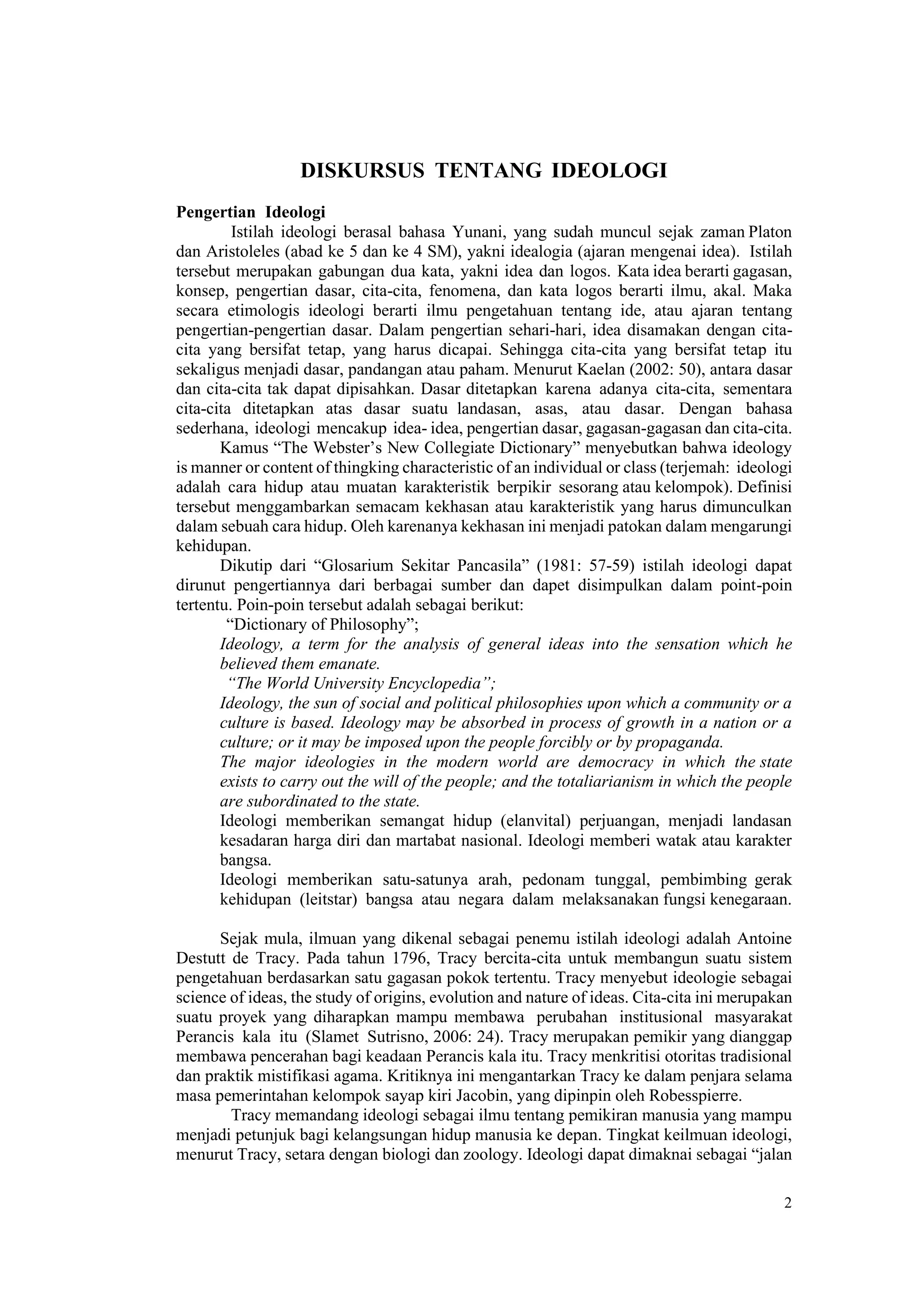 DISKURSUS TENTANG IDEOLOGI | PDF