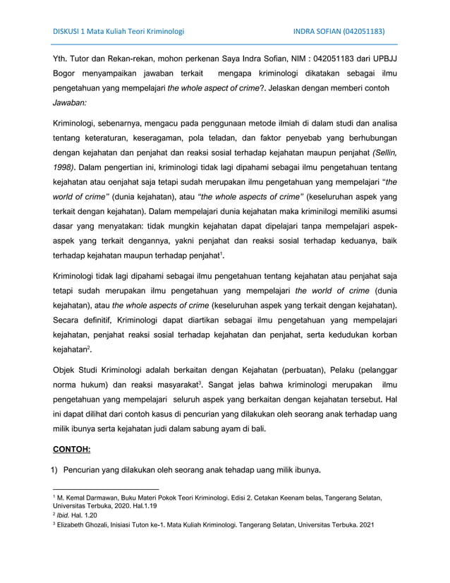 Diskusi 1 Teori Kriminologi 4302 Indra Sofian 042051183 - Copy.pdf