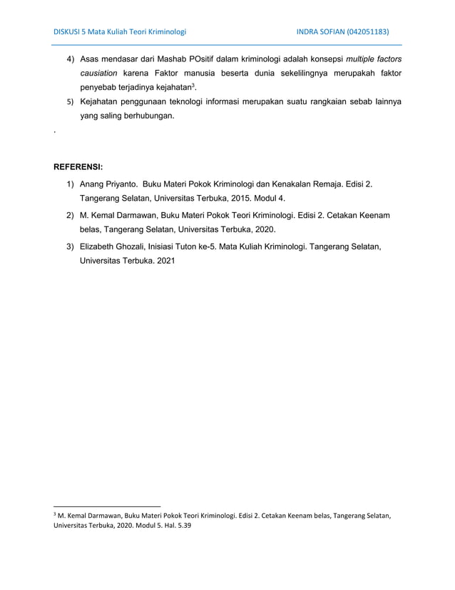 Diskusi 5 Teori Kriminologi 4302 Indra Sofian 042051183 - Copy.pdf