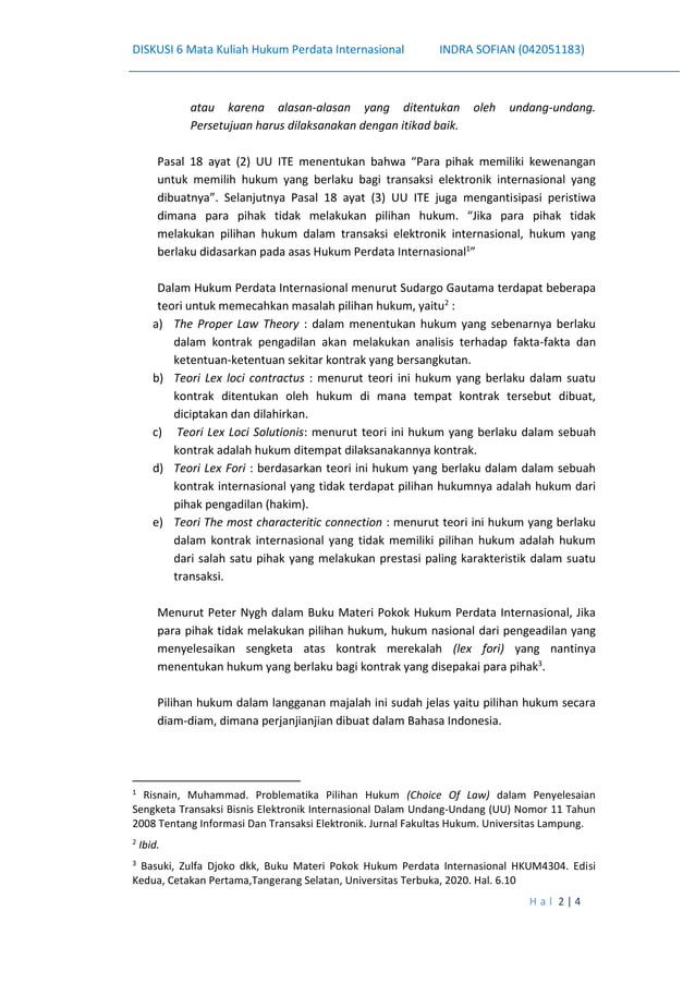 Diskusi 6 HPl perkara Hukum Perdata Internasiona pilihan hukum.pdf