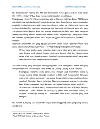 Diskusi 8 Hukum Perdata pemberian Kuasa, Pinjam mengganti atau Pinjam Pakai.pdf