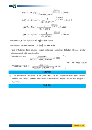 Diskusi PPT Sistem Pakar Sesi Ke-4 Simple Naïve Bayesian Classifier .pdf