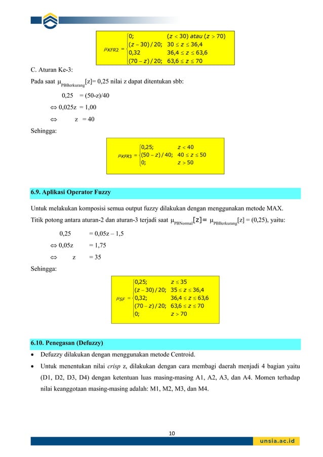 Metode Mamdani sering juga dikenal dengan nama Metode Max-Min. Diskusi PPT Sistem Pakar Sesi Ke ...