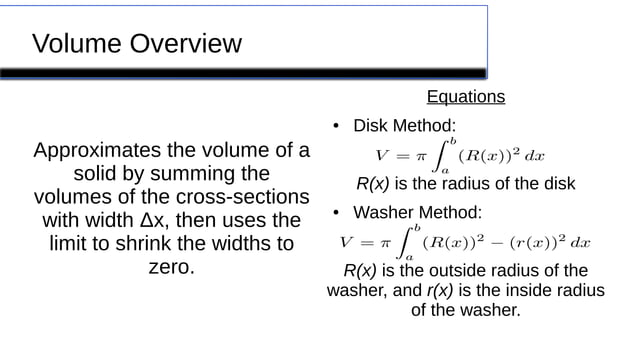 Volume: Using Disks and Washers | ODP