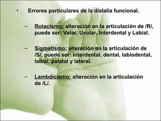 Dislalia funcional | PPT
