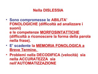 Dislessia | PPT