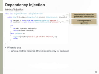I gotta dependency on dependency injection | PPTX | Programming Languages | Computing