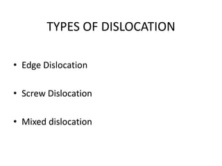 Dislocation | PPTX