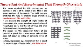 Metallurgy School 1: Dislocation | PPTX | Chemistry | Science