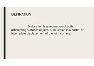 Dislocation For G.N.M 2nd & B.Sc.2nd & 3rd Year Nursing Student. | PDF