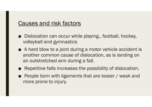 Dislocation For G.N.M 2nd & B.Sc.2nd & 3rd Year Nursing Student. | PDF