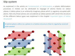 Dislocation in Engineering Materials under various conditions | PPTX ...