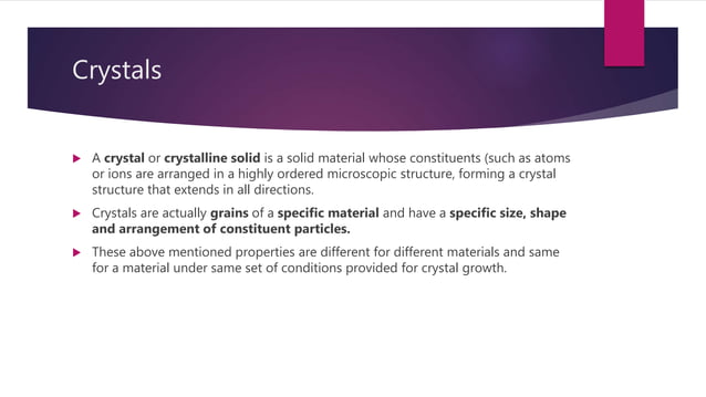 Dislocation and Crystal Growth | PPT