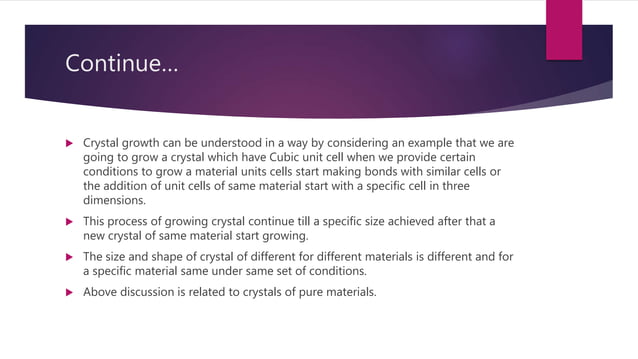 Dislocation and Crystal Growth | PPT
