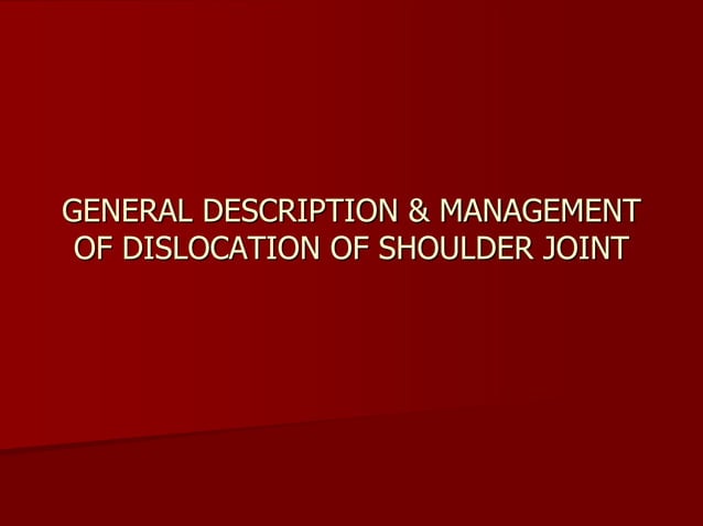 dislocation and subluxation 3.ppt