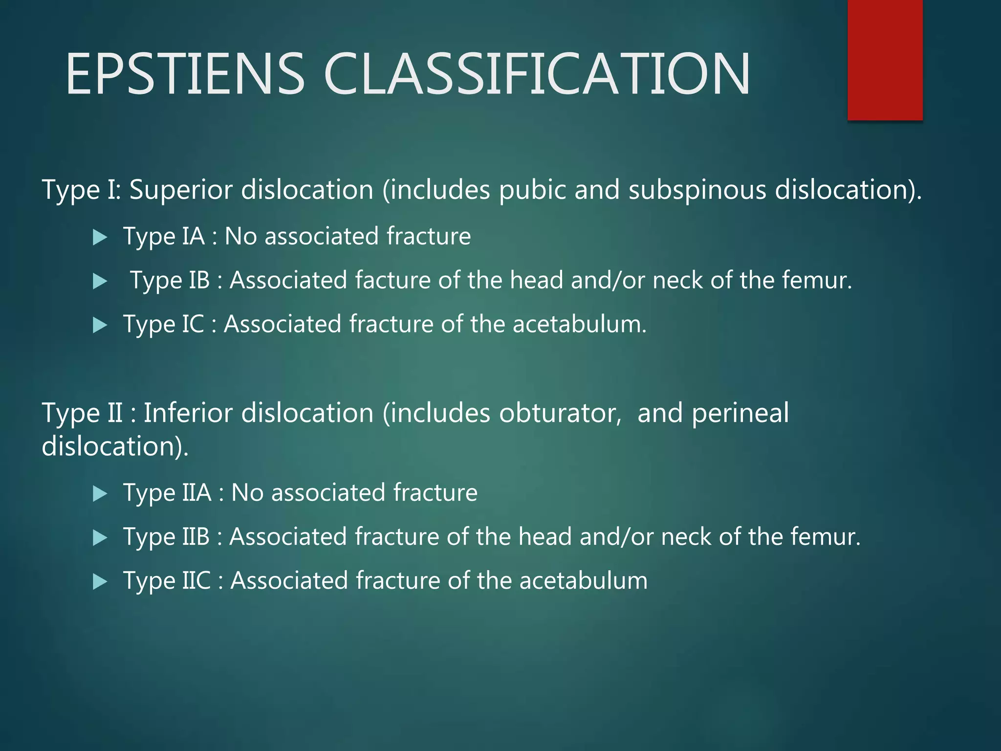 Dislocation of hip | PPTX