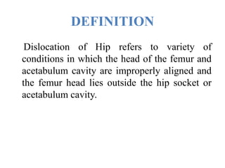 Dislocation of hip | PPTX