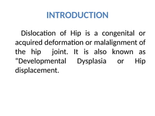 Semester 6 Unit 2 Dislocation of hip.pptx