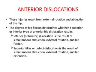 DISLOCATION OF HIP AND KNEE.pptxnnhhjjjjjj | PPTX