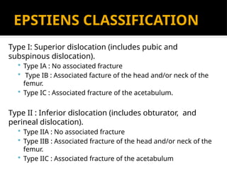 dislocation of hip in adultss class.pptx | Death, Injury, or Military ...