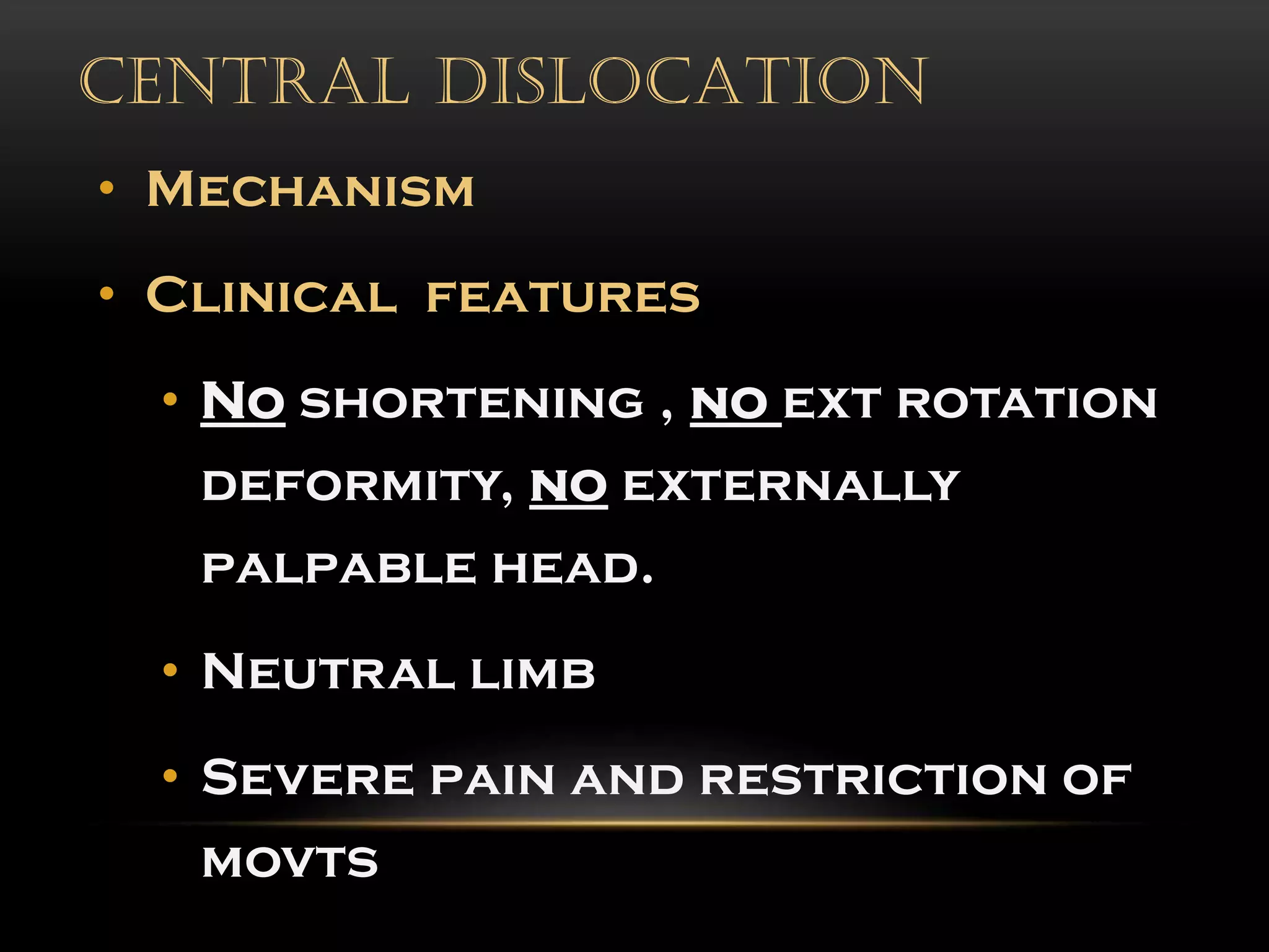 Dislocation of hip joint | PPTX