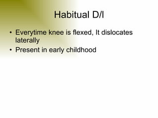 Dislocation of patella | PPT