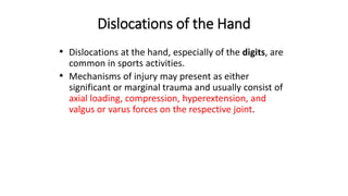 Dislocations of the bone by dr amna hussain | PPTX