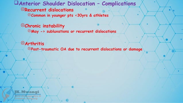 DISLOCATIONS .pptx for Orthopaedic notes | PPTX