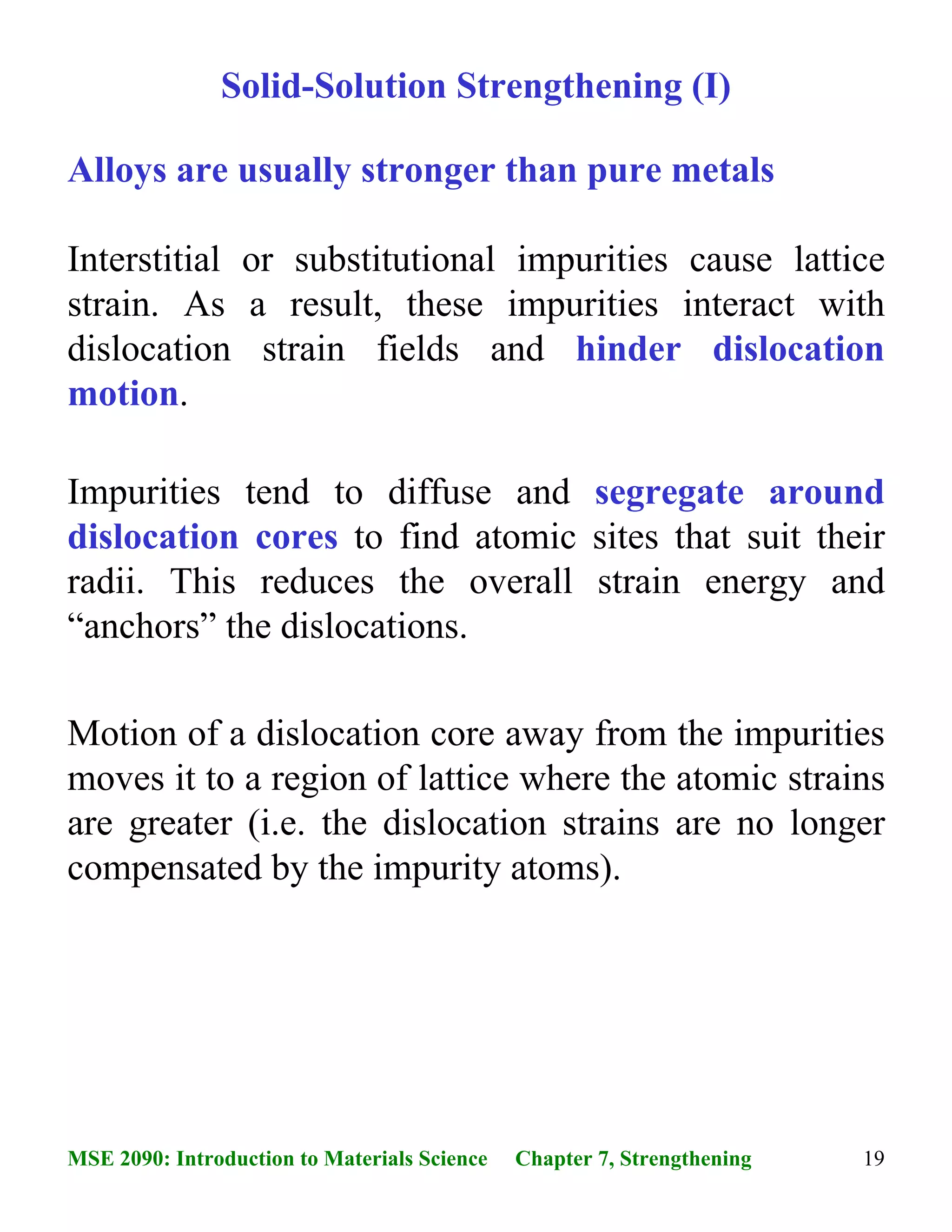 Dislocations and strengthening mechanisms | PDF