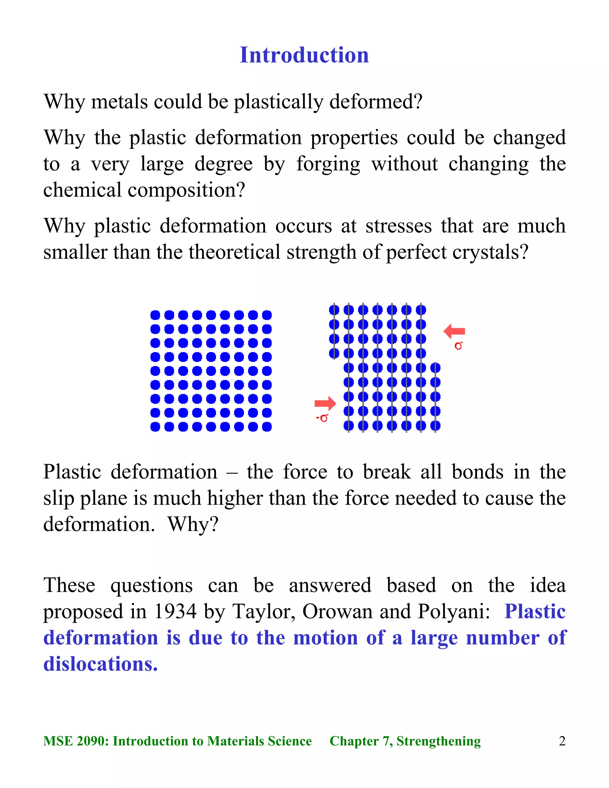 Dislocations and strengthening mechanisms | PDF