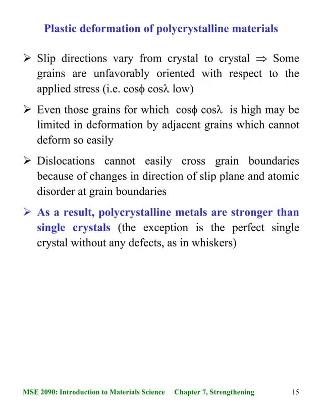 Dislocations and strengthening mechanisms | PDF