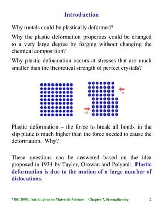 Dislocations and strengthening mechanisms | PDF