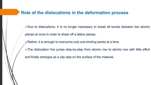 Dislocations and Strengthening Mechanisms.pptx | Chemistry | Science