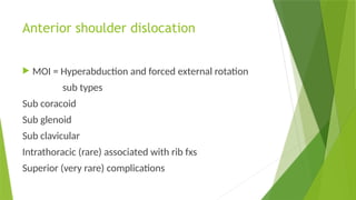 Dislocations of the upper and lower extremities | PPTX