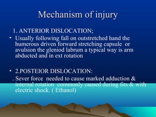 Dislocations of the shoulder | PPT