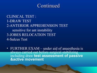 Dislocations of the shoulder | PPT