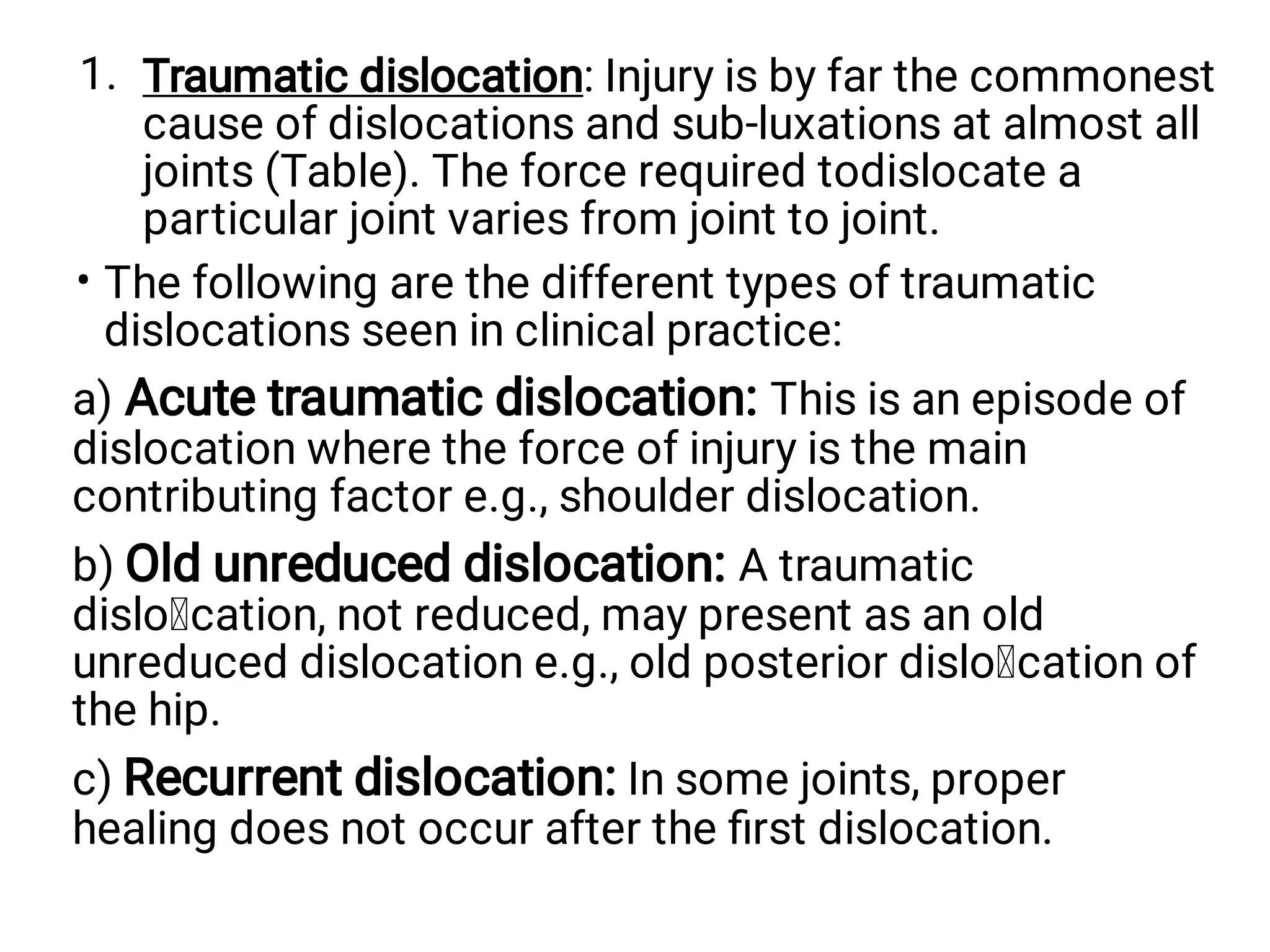 Dislocation & sublaxation | PDF