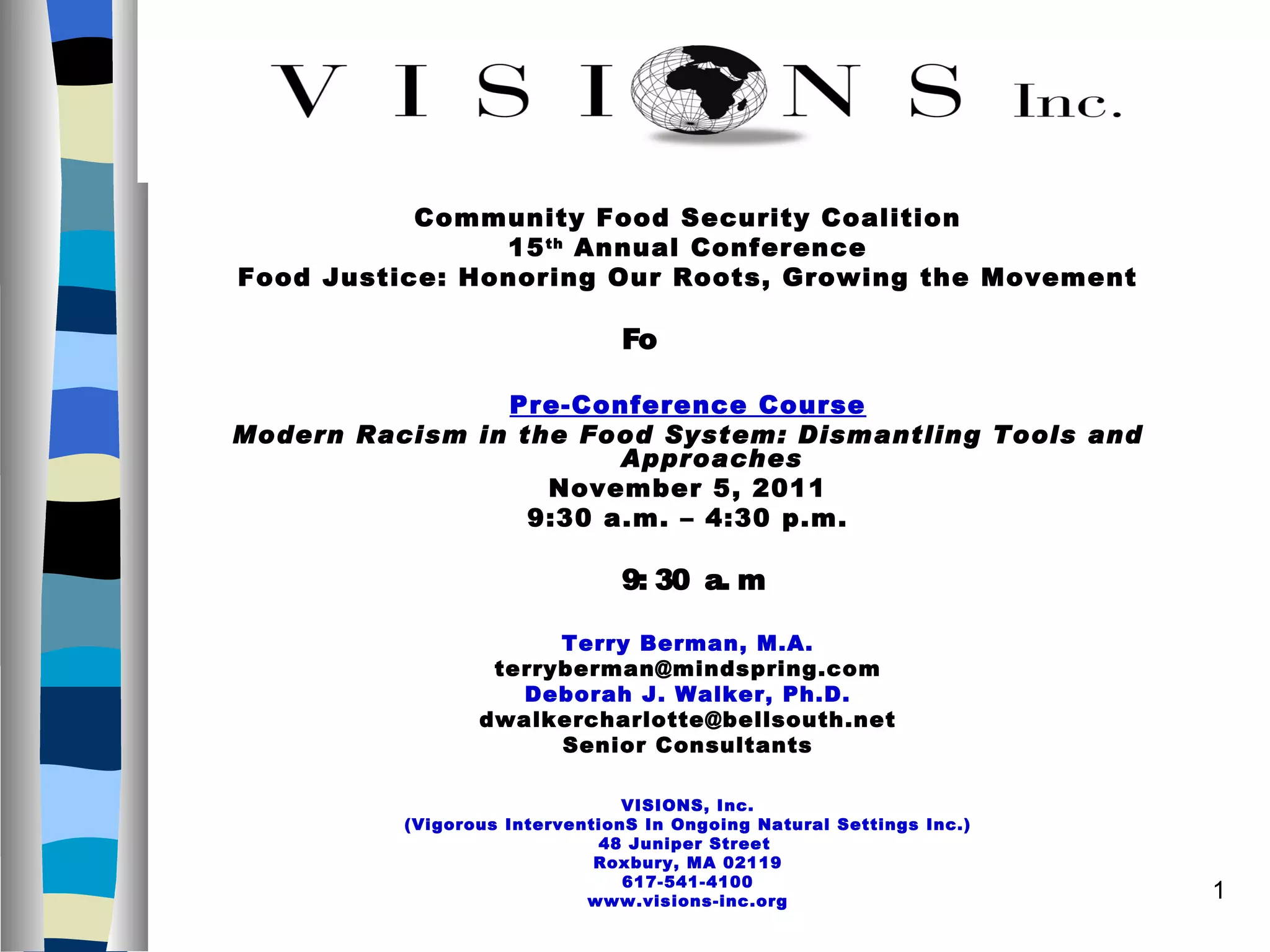 Dismantling Racism in The Food System | PPT | Debated Sensitive Social ...