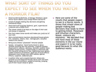 Horror questionnaire plus analysis | PPT
